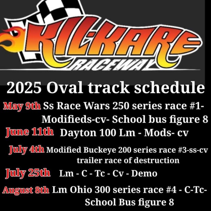 Schedule – Kilkare Speedway | Ohio